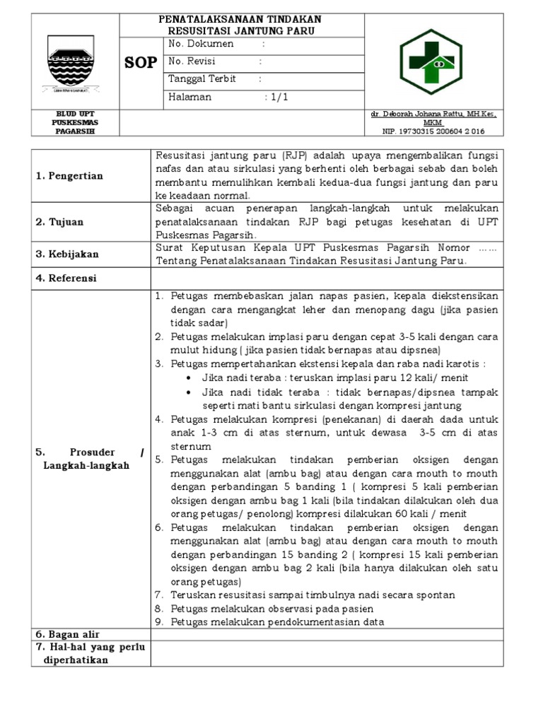 SOP Tindakan RJP | PDF