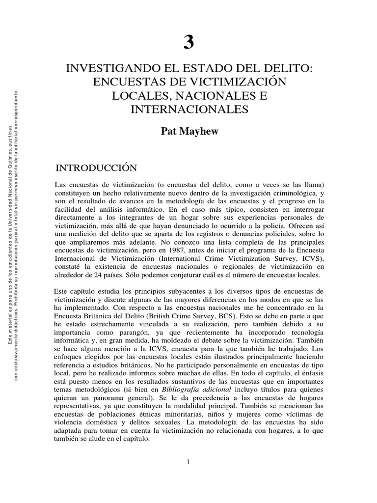Mayhew-Investigando El Estado Del Delito | PDF | Policía | Reino Unido