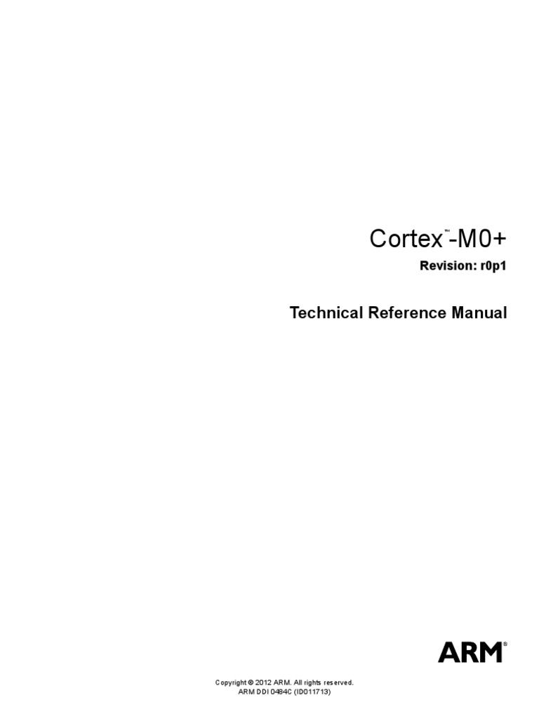 Cortex Mo+ Technical Reference Manual | PDF | Arm Architecture ...