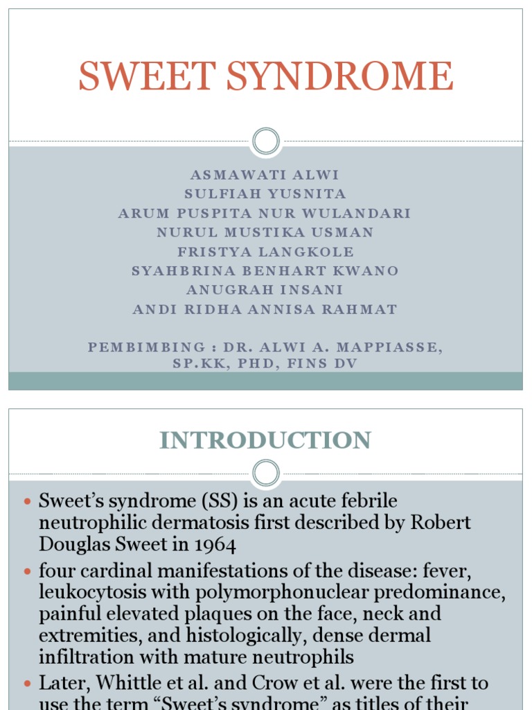 Sweet's Syndrome Study Insights | PDF | Immunology | Medical Specialties