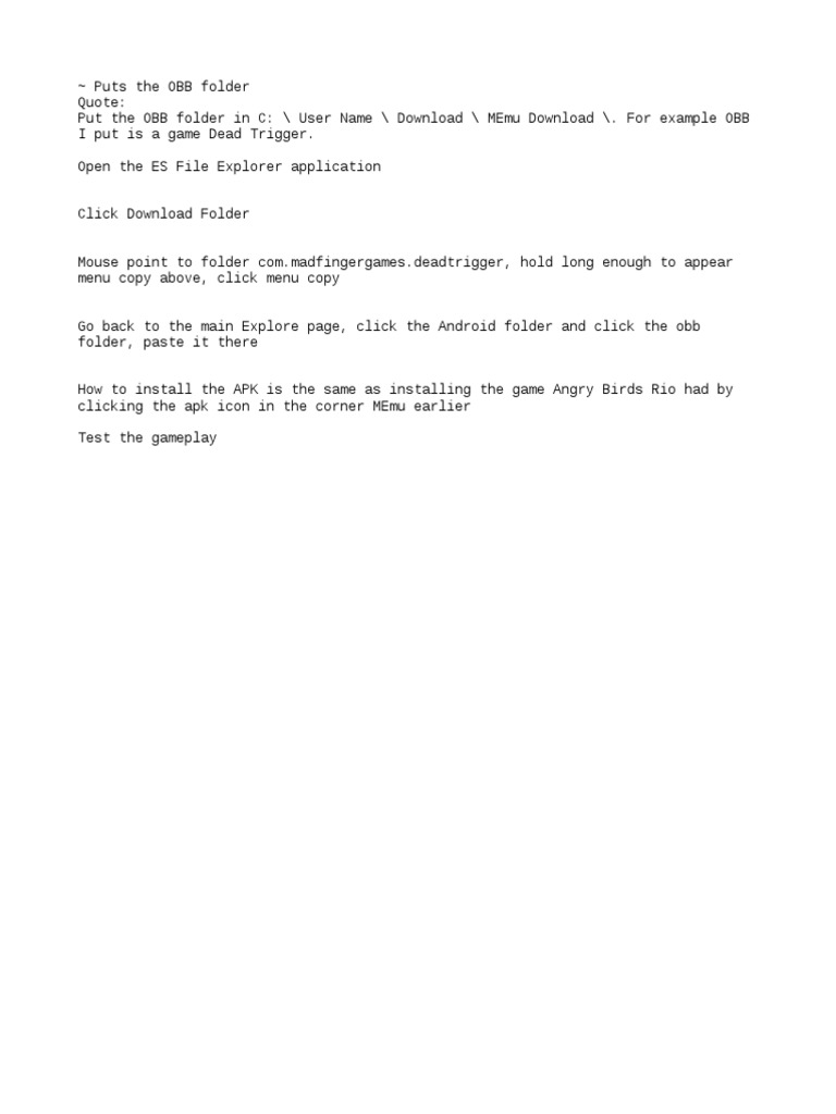 How To Put Obb File in Memu | PDF | Graphical User Interfaces | System ...