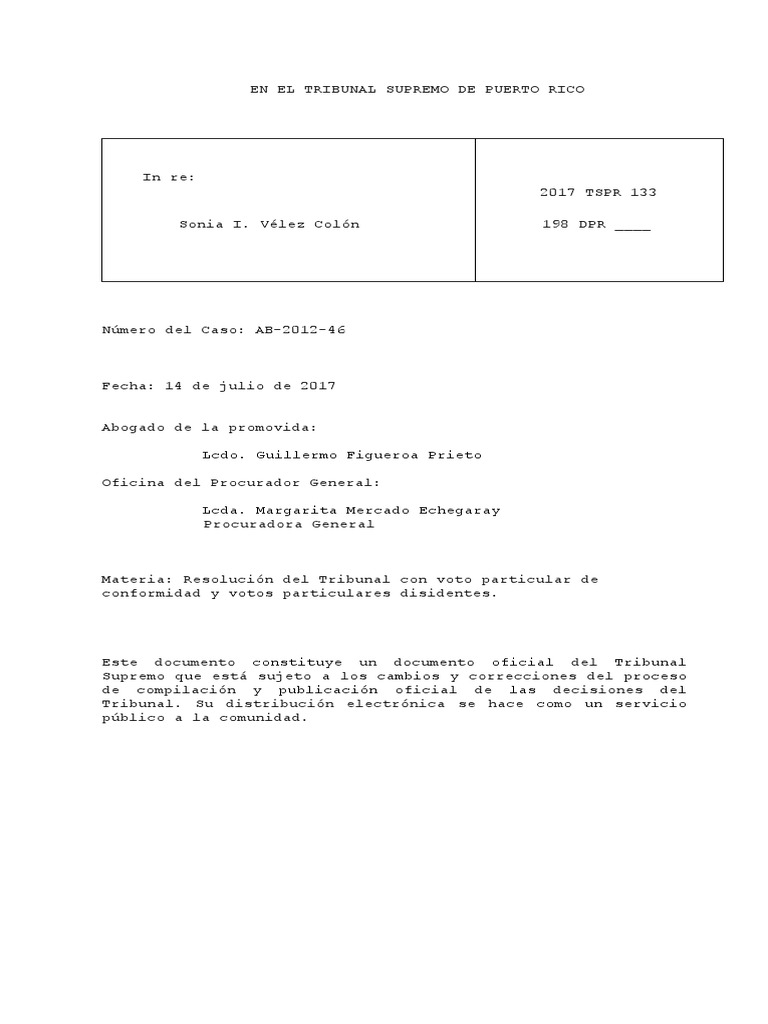 2017 TSPR 133 | PDF | Juez | Puerto Rico