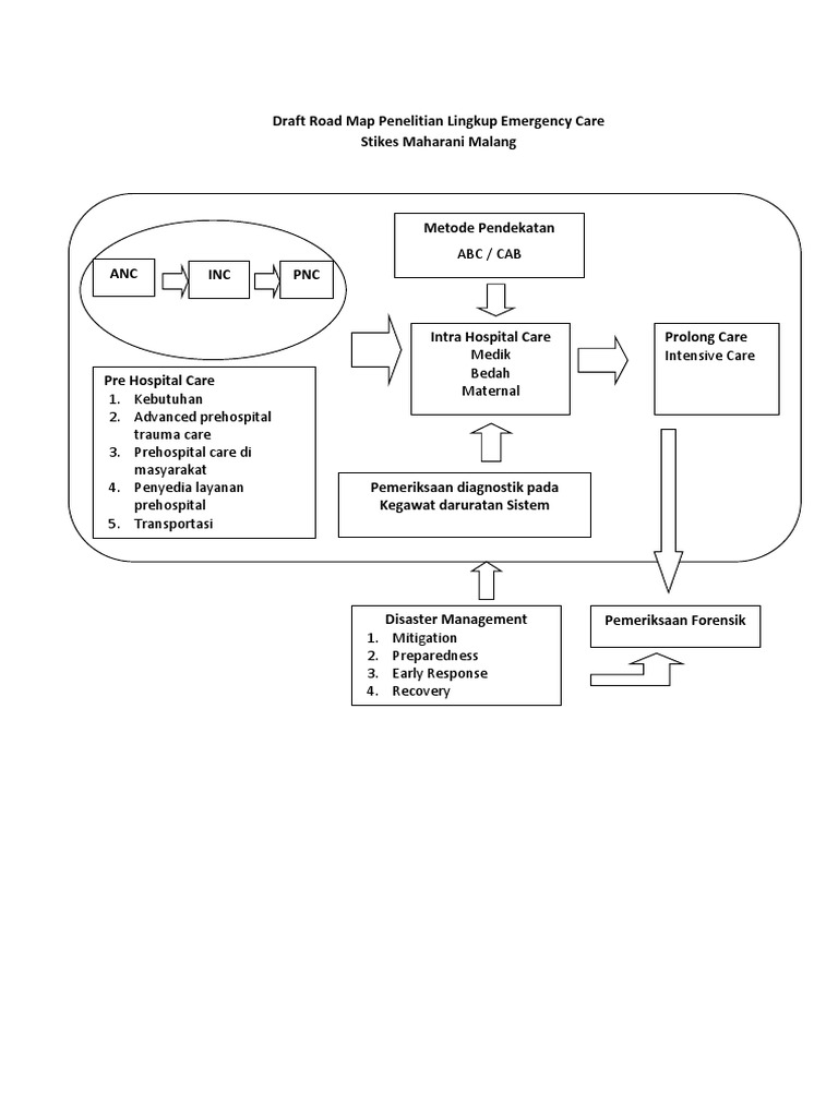 Draft Road Map Penelitian Lingkup Emergency Care | PDF