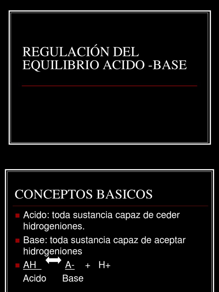 Equilibrio Acido Base | PDF | Solución tampón | Fisiología