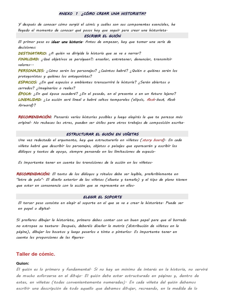 Cómo crear una historieta en 7 pasos | PDF | Cómics | Caricaturas