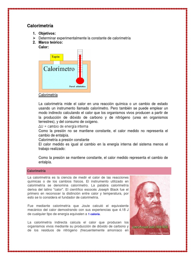 Calorimetría | PDF | Calorimetría | Calor