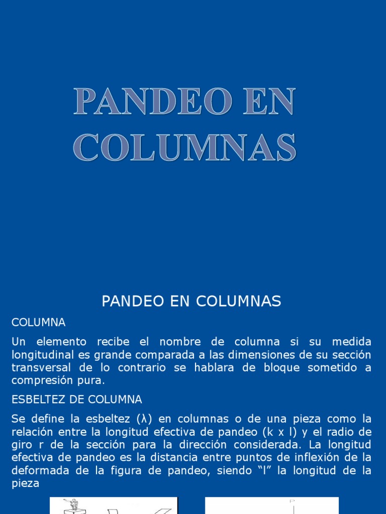 Pandeo de Columnas | PDF | Pandeo | Mecánica