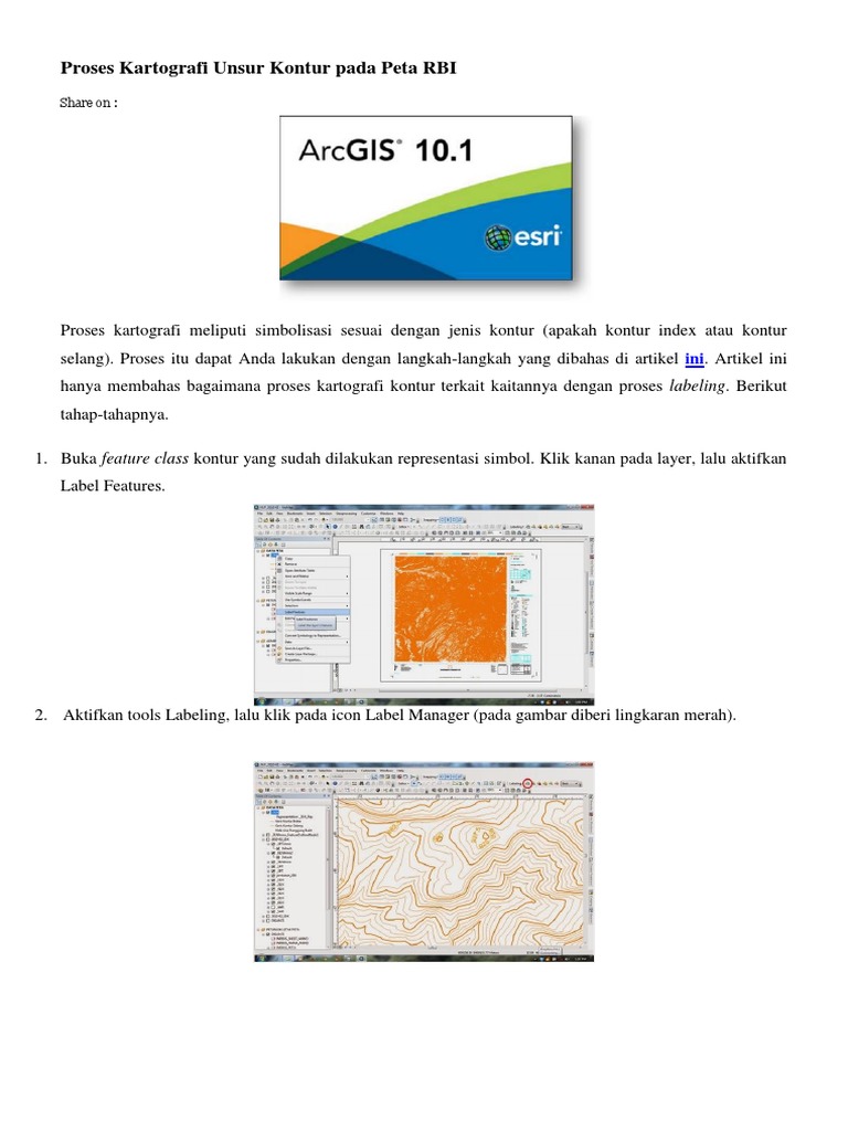 KARTografi Kontur Peta RBI | PDF