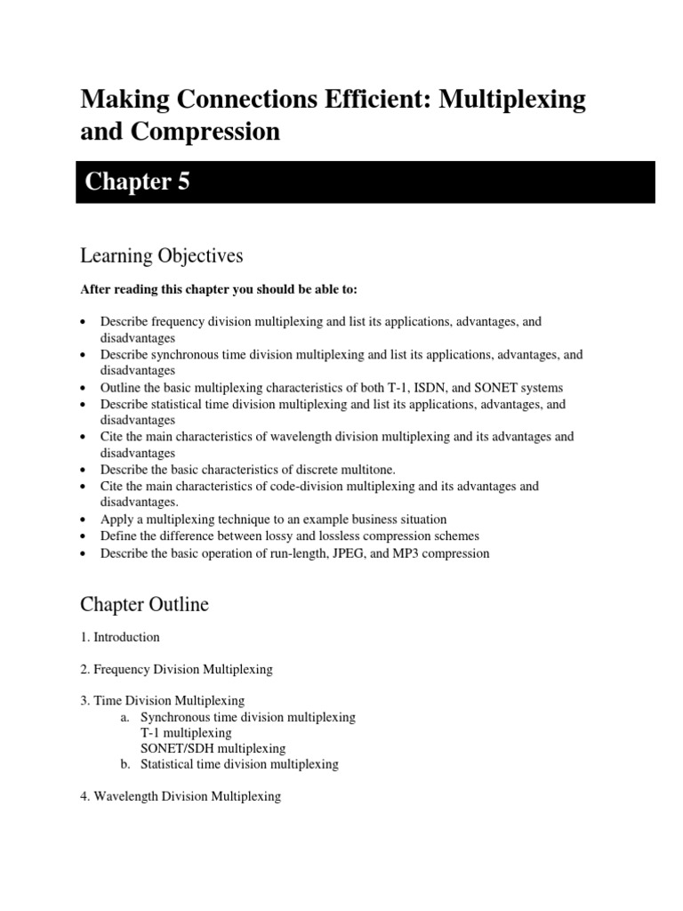 IM Chapter 5 | PDF | Multiplexing | Data Compression