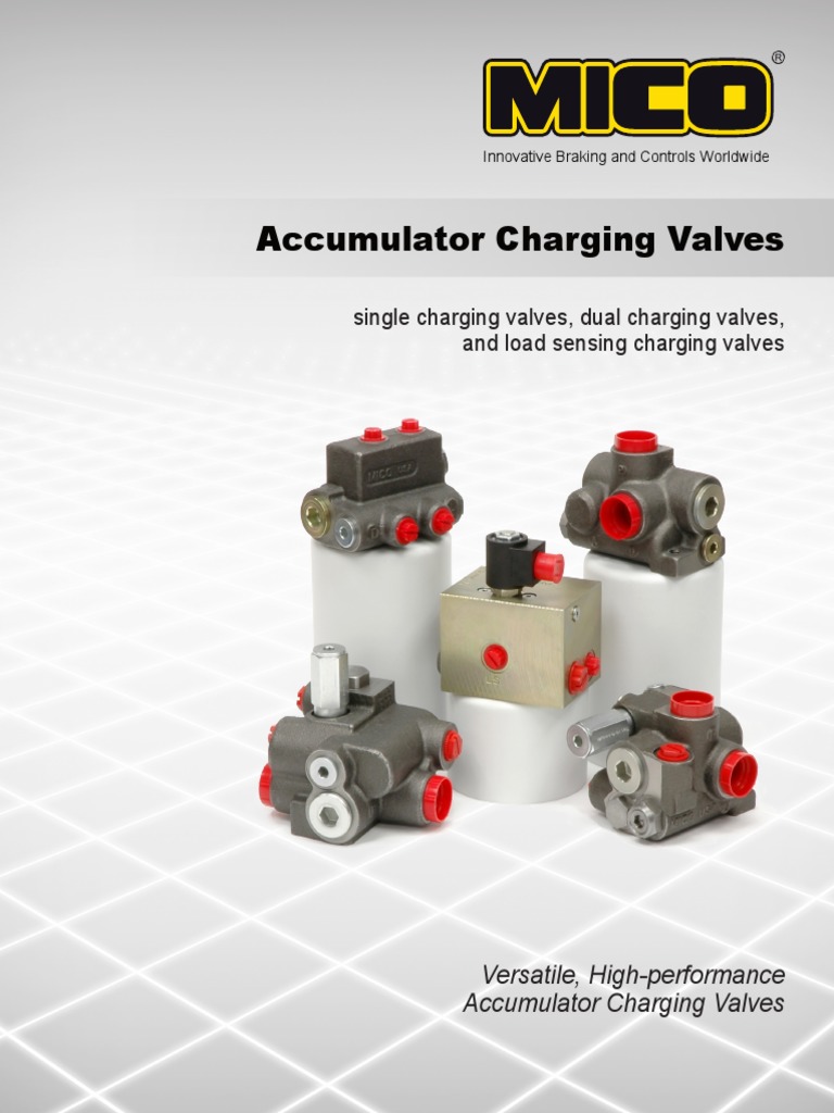 MICO - Accumulator Charging Valves PDF | PDF | Pump | Valve