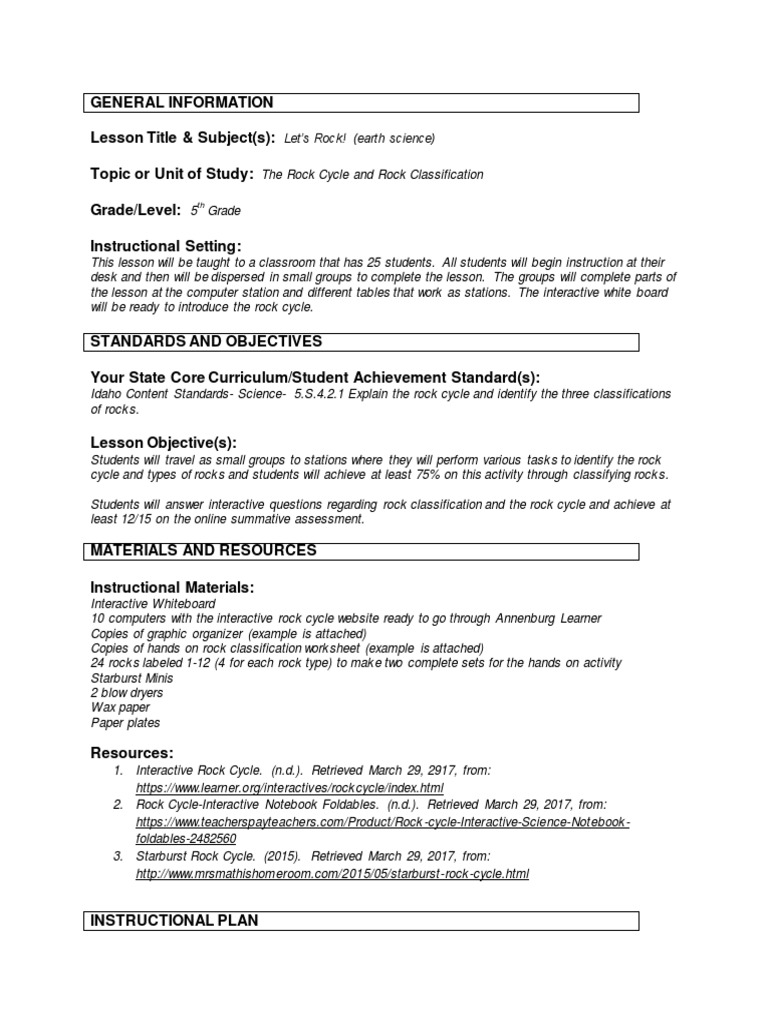 Hands On Earth Science 5th Grade | PDF | Rock (Geology) | Educational ...