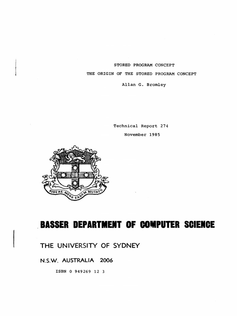 Computer Organisation and Architecture - STORED PROGRAM CONCEPT PDF | PDF