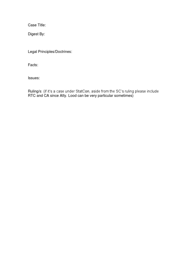 Case Title: Digest by | PDF