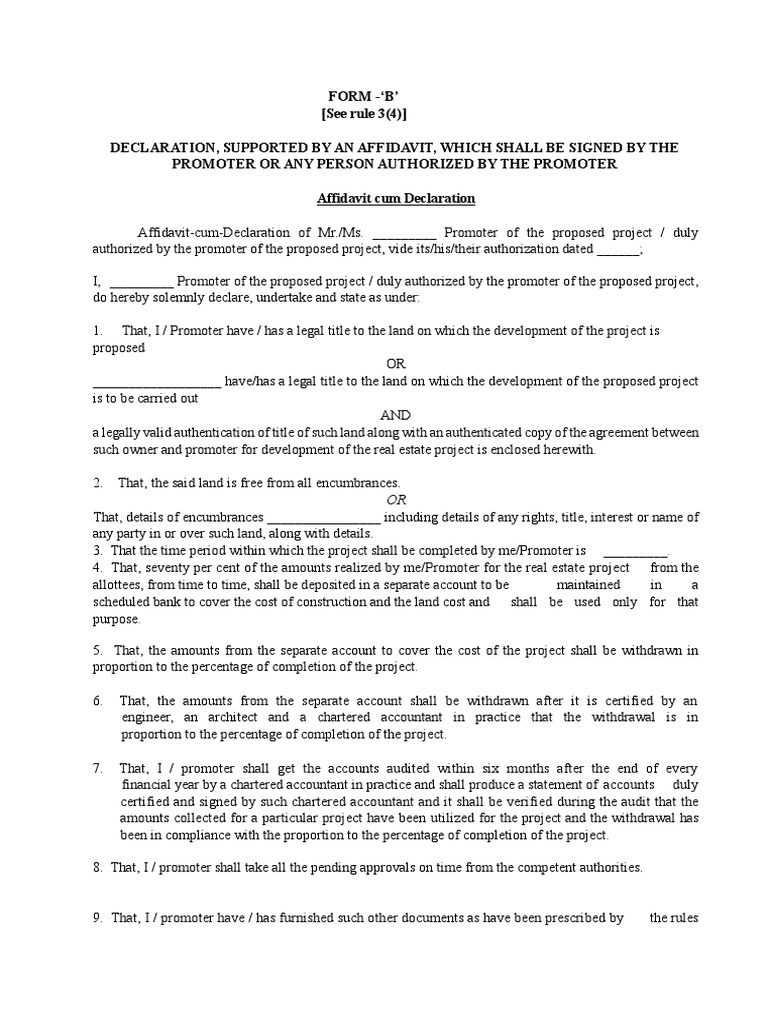 Affidavit Cum Declaration | Accountant | Audit