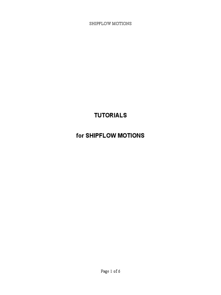 Shipflow Motions Guide | PDF | Center Of Mass | Waves