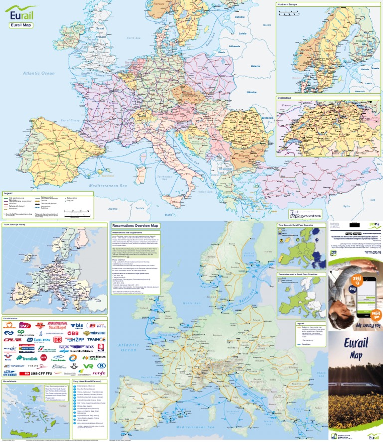 Eurail Railway Map of Europe 2017