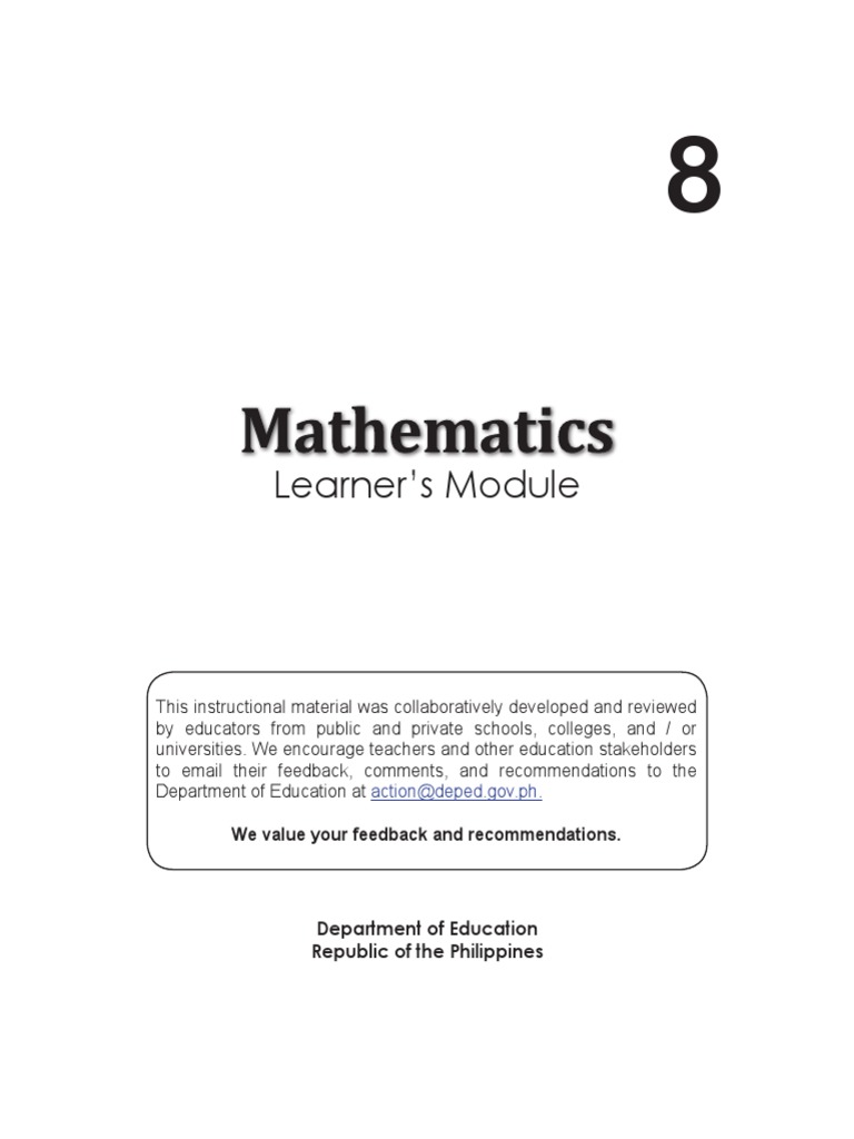LM Math Grade8 1 PDF | PDF | Factorization | Algebra