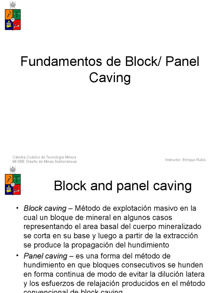 11-Principios de Block Caving | PDF | Minería | Sólidos cristalinos