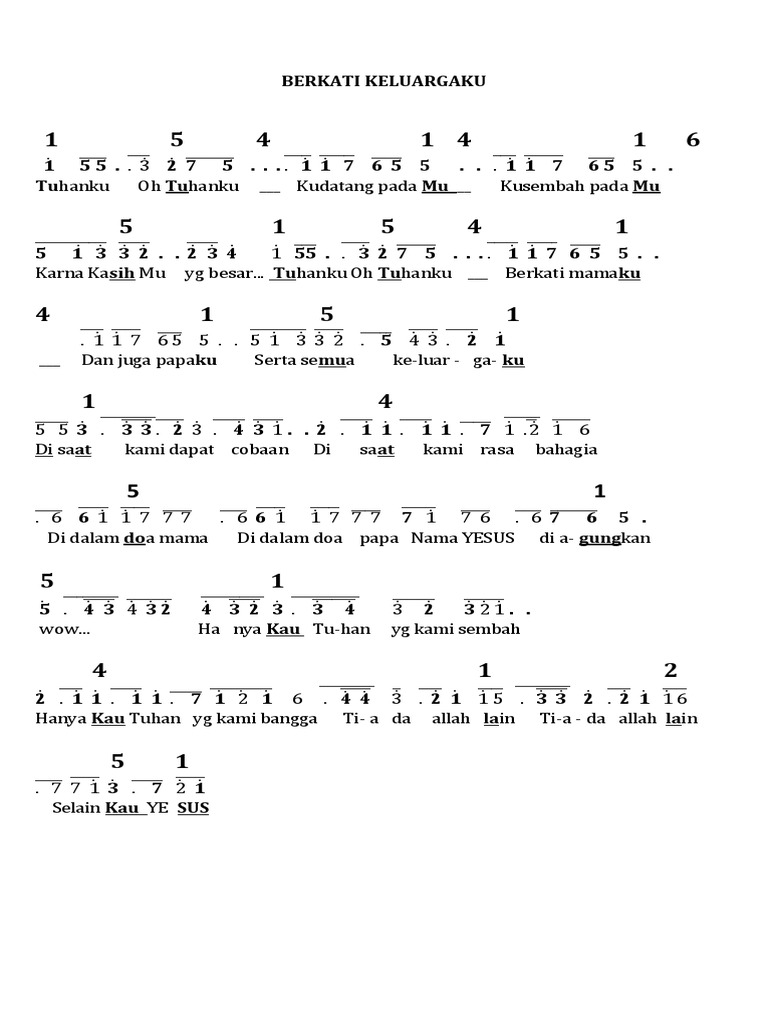 Berkati Keluargaku | PDF