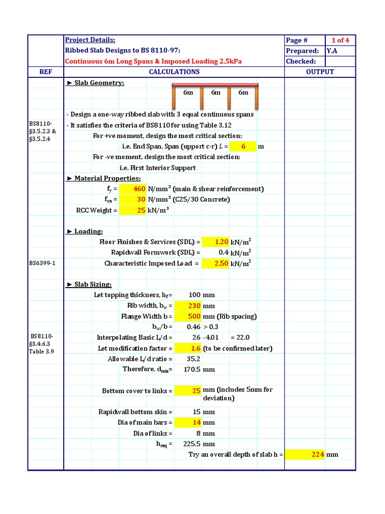 Ribbed Slab Design | PDF | Classical Mechanics | Mechanics