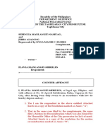 Counter-Affidavit Sample | PDF | Falsifiability | Government