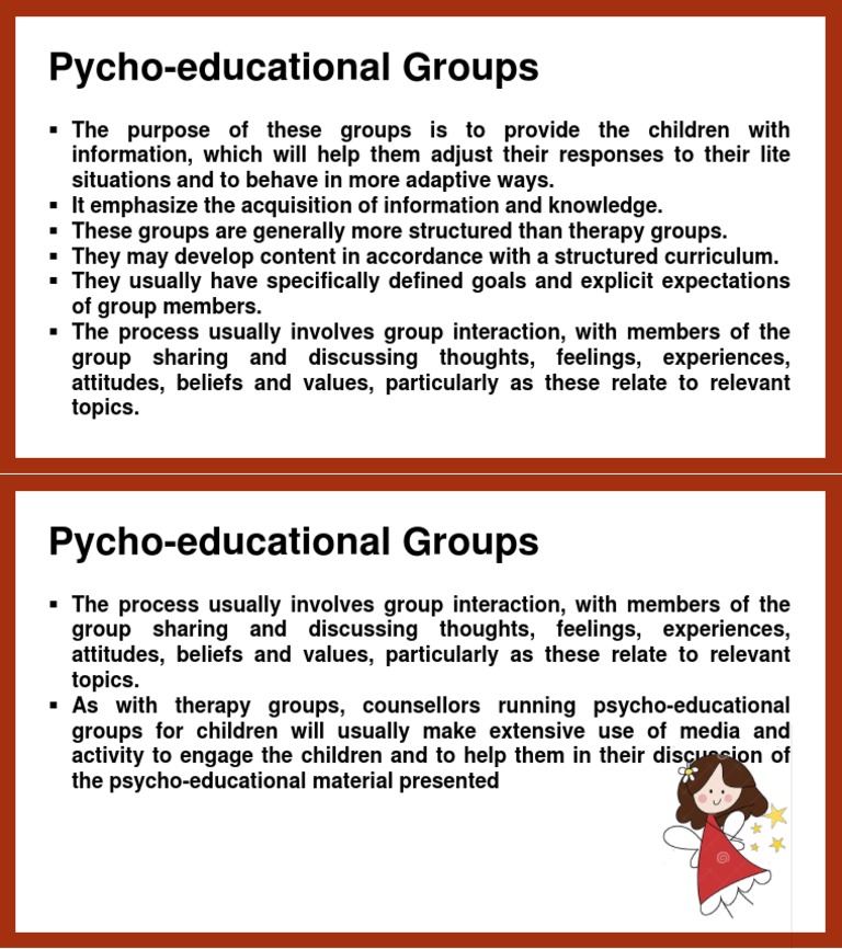 Psycho-Educational Groups for Children | PDF | Career & Growth