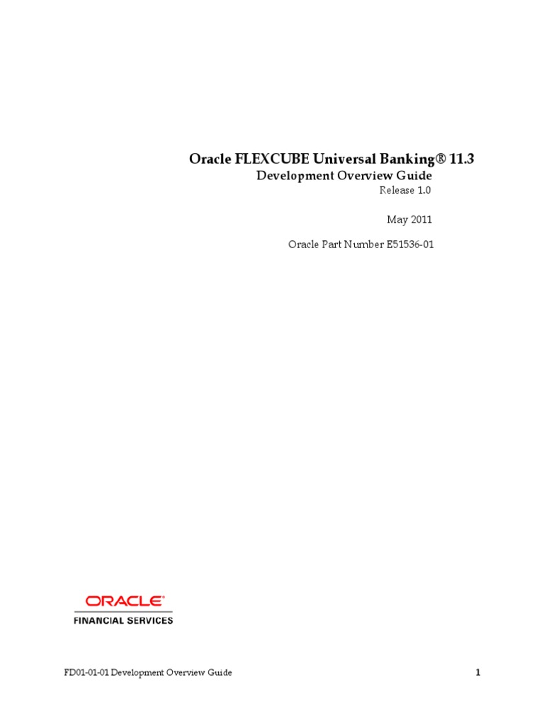 FCUBS FD01!01!01 Development Overview Guide | PDF | Oracle Database | Web Service