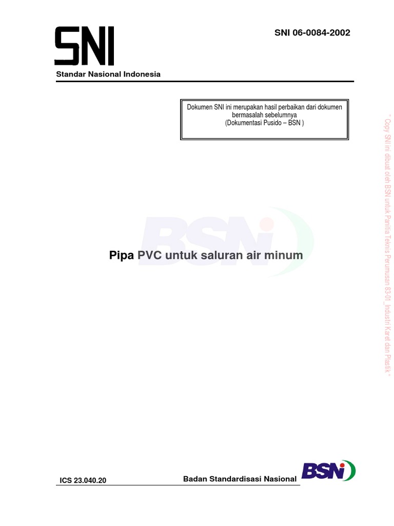 Sni 06 0084 2002 PDF | PDF
