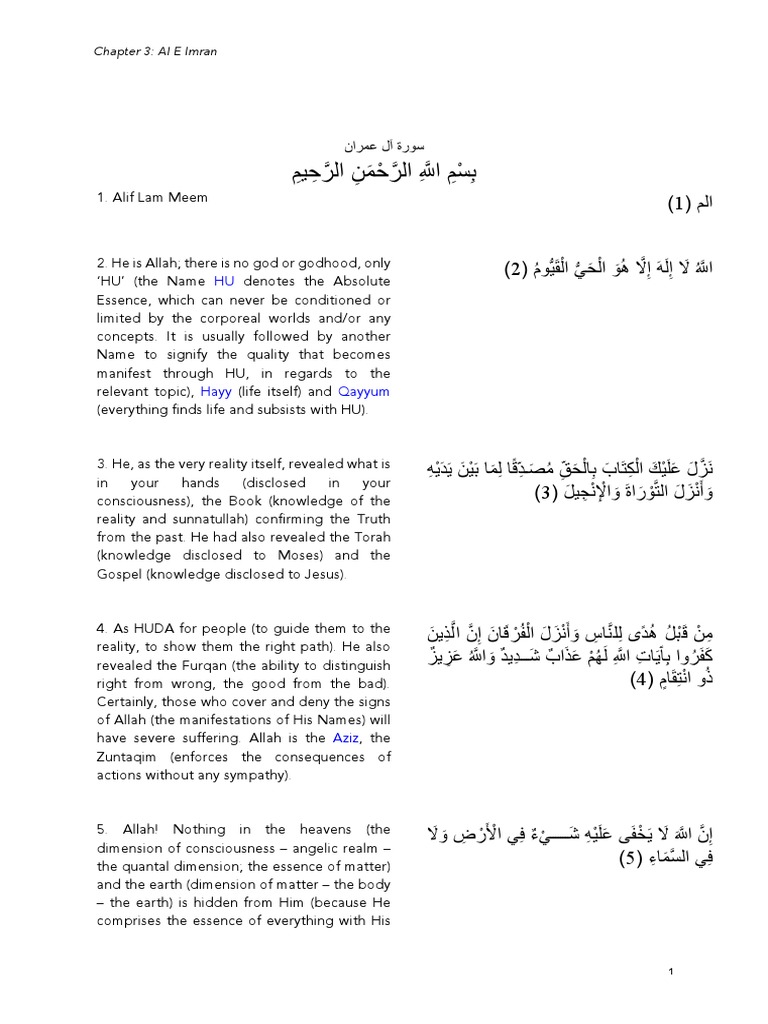 No. 03 Al E Imran | Download Free PDF | Prophets And Messengers In ...
