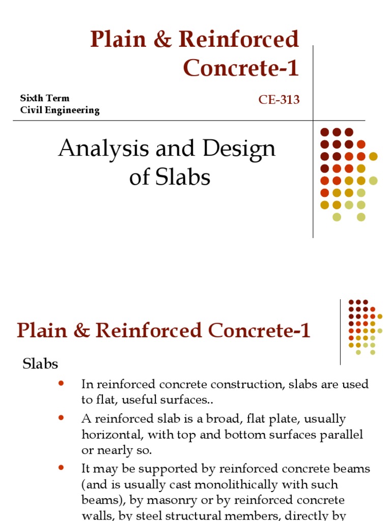 Analysis and Design of Slabs 1 | PDF | Beam (Structure) | Reinforced ...