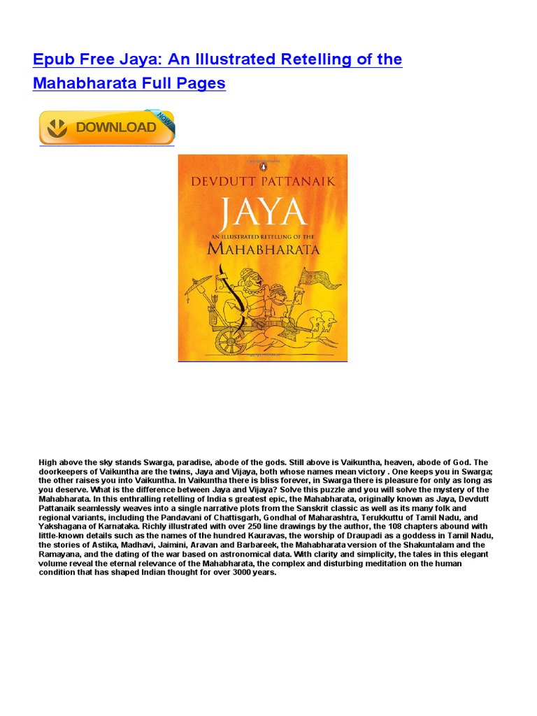 Jaya An Illustrated | Download Free PDF | Hindu Literature | E Books
