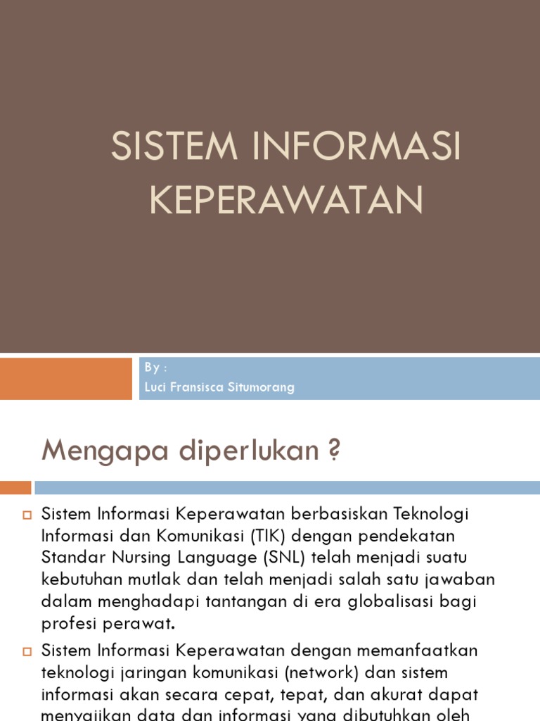 Sistem Informasi Keperawatan | PDF