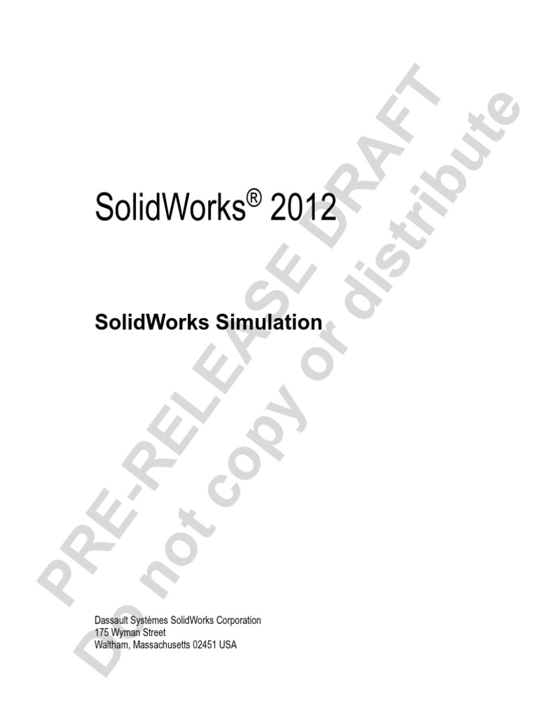SolidWorks Simulation Tutorial | PDF | Patent | Finite Element Method