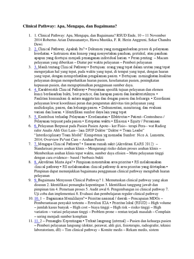 Clinical Pathway | PDF