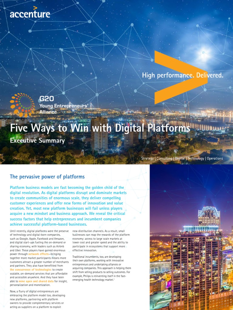 Accenture - Five Ways To Win With Digital Platforms | PDF | Innovation ...