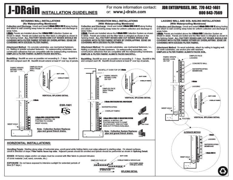 J Drain Installation | Horticulture And Gardening | Building Technology