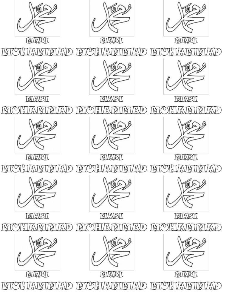 Printable Nama Nabi Muhammad | PDF