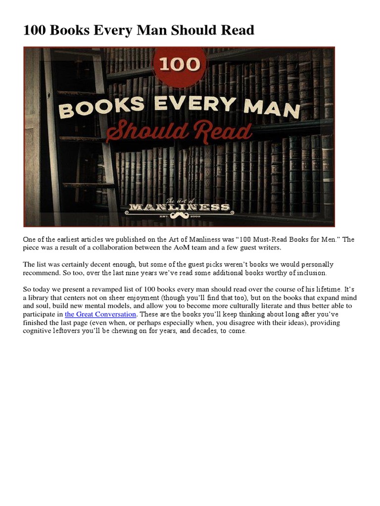 100 Essential Books for Men | PDF | Moby Dick | Walden