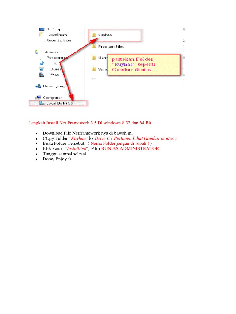 Cara Install Net Framework 3.5 di Windows 8 | PDF