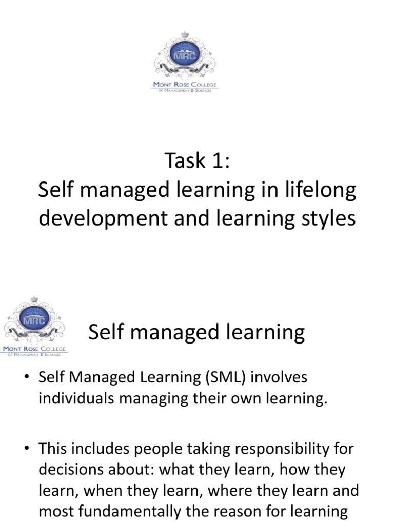 Self Managed Learning | Download Free PDF | Learning Styles | Lifelong ...