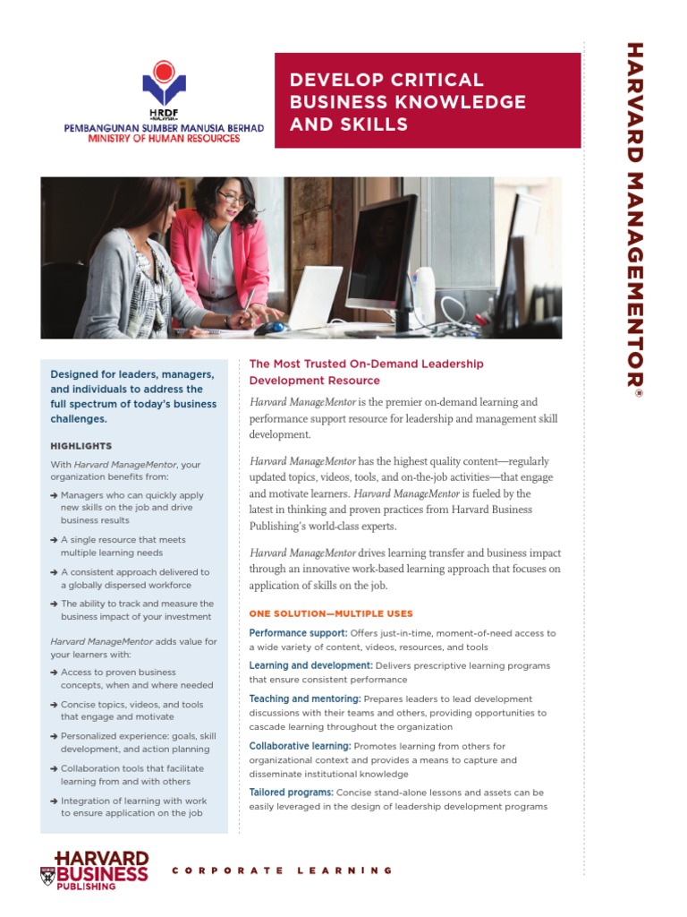 Brochure Harvard Managementor | PDF | Mentorship | Leadership