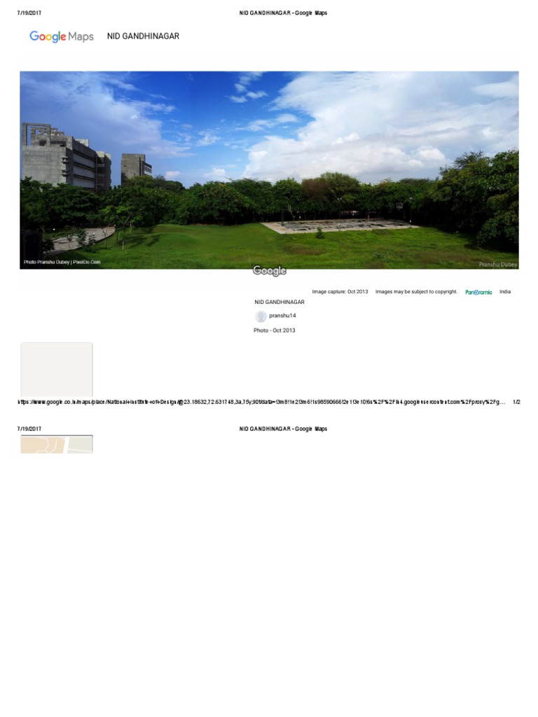 Nid Gandhinagar - Google Maps | PDF