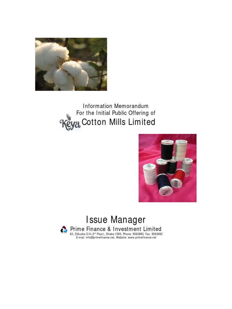 IM Keya Cotton PDF | PDF | Board Of Directors | Securities (Finance)