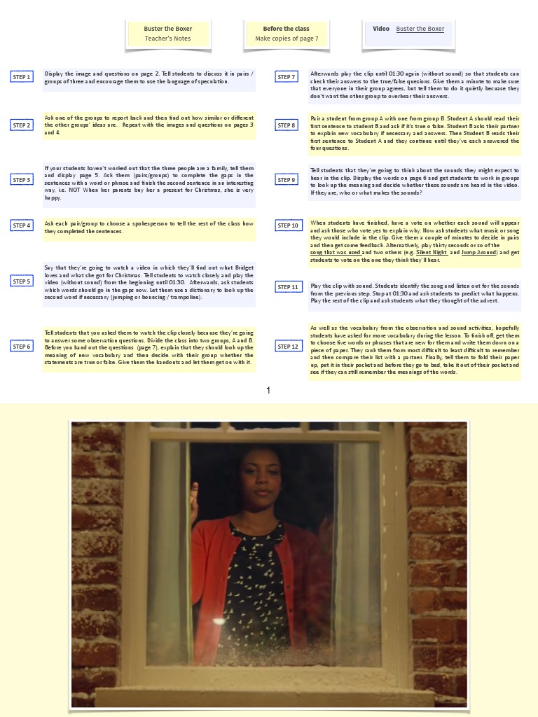 Buster the Boxer: Classroom Activity Guide | PDF | Sentence ...