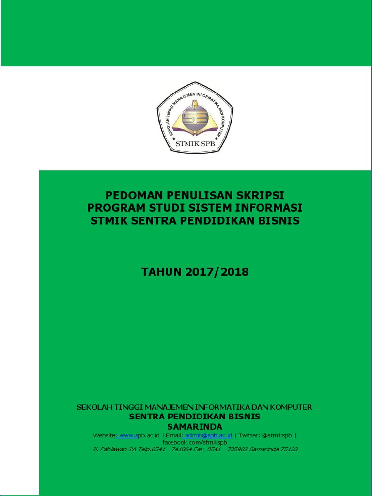 Panduan Skripsi Sistem Informasi STMIK SPB | PDF