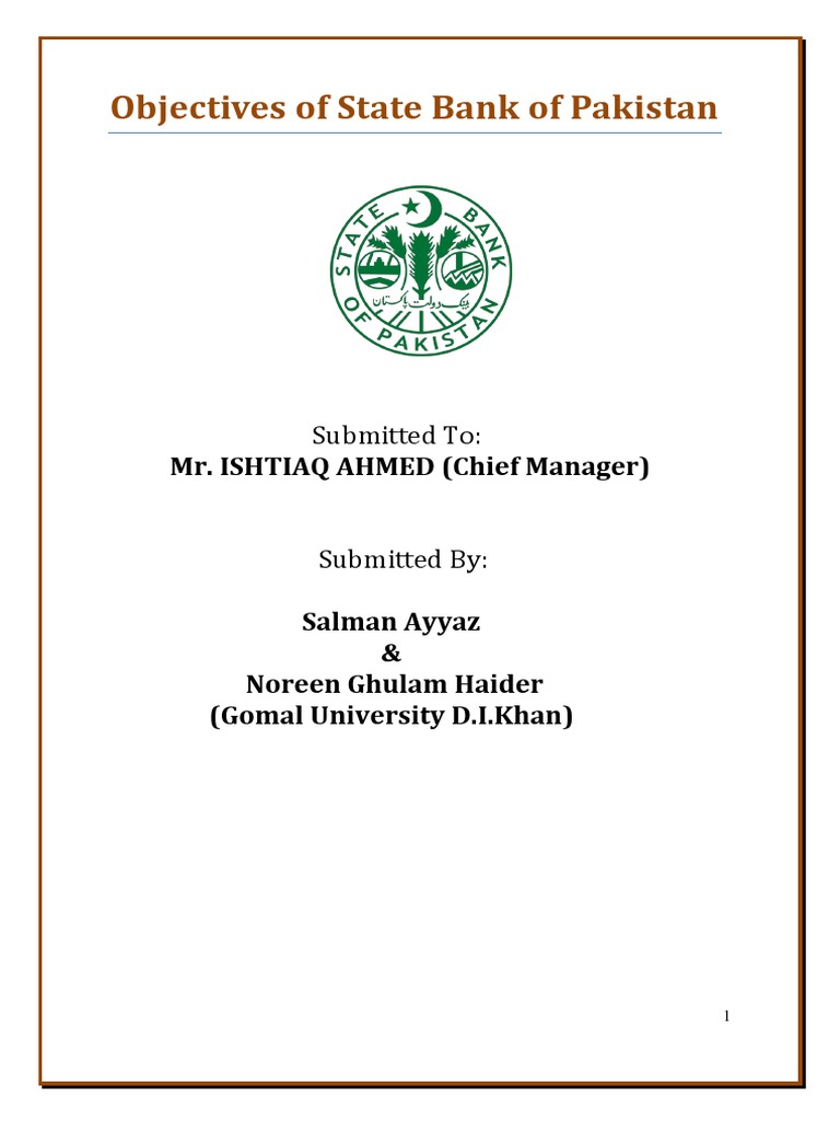 Objectives of SBP | PDF | Monetary Policy | United States Treasury Security