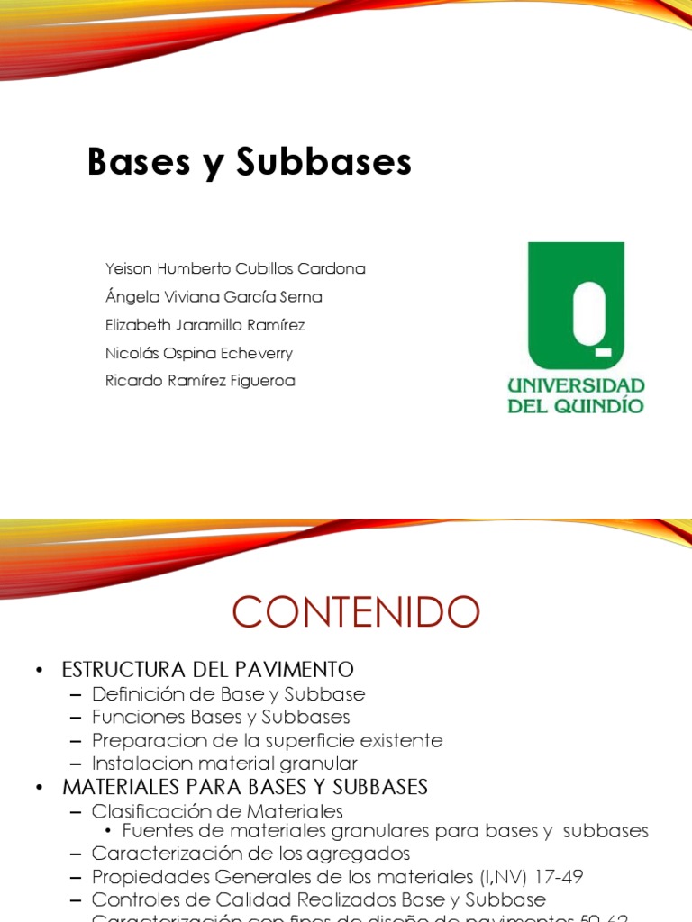 Base y Subbase Pavimentos | PDF | Emulsión | Cemento