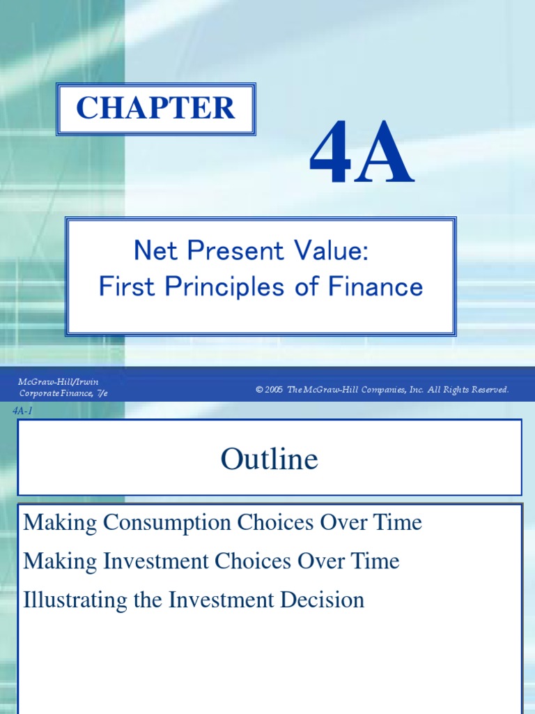 Net Present Value: First Principles of Finance: Mcgraw-Hill/Irwin ...