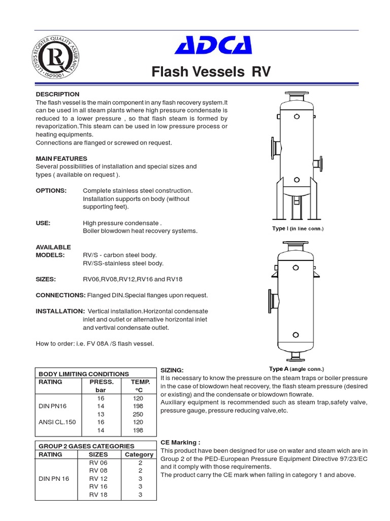 Sizing and Installation Instructions for Flash Vessels in Steam ...