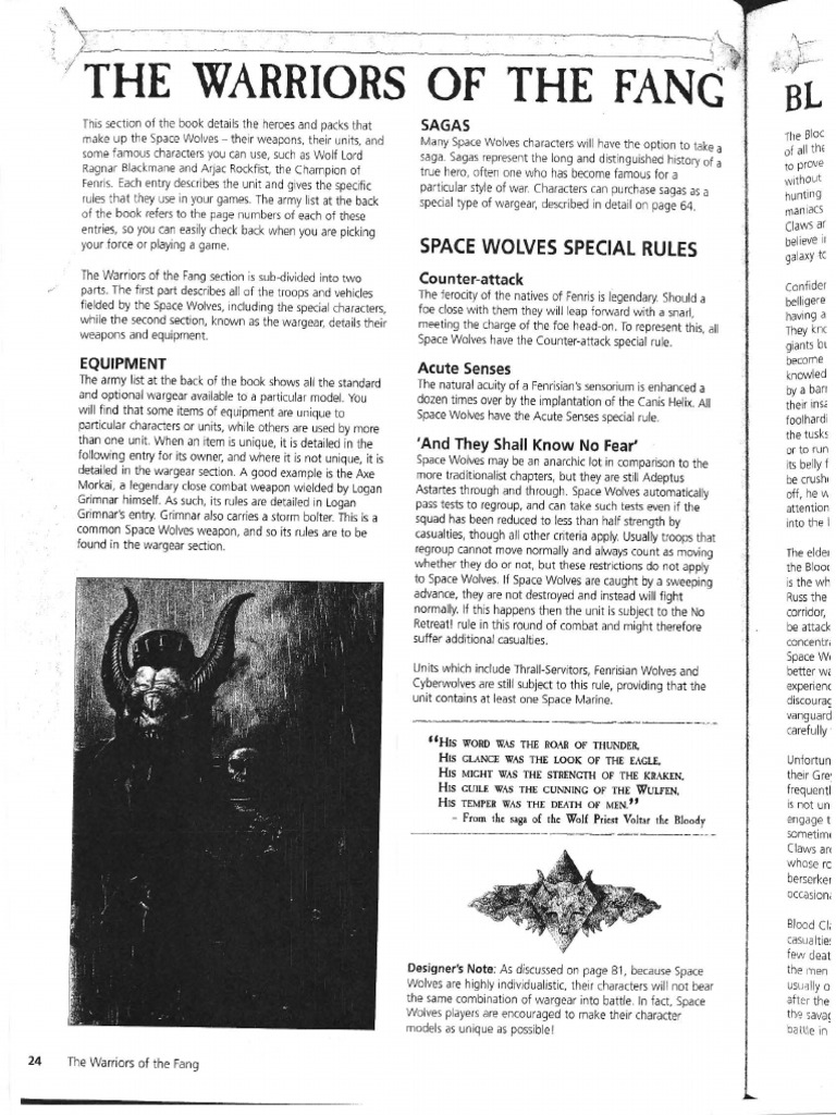 Codex Space Wolves 5E PDF | PDF